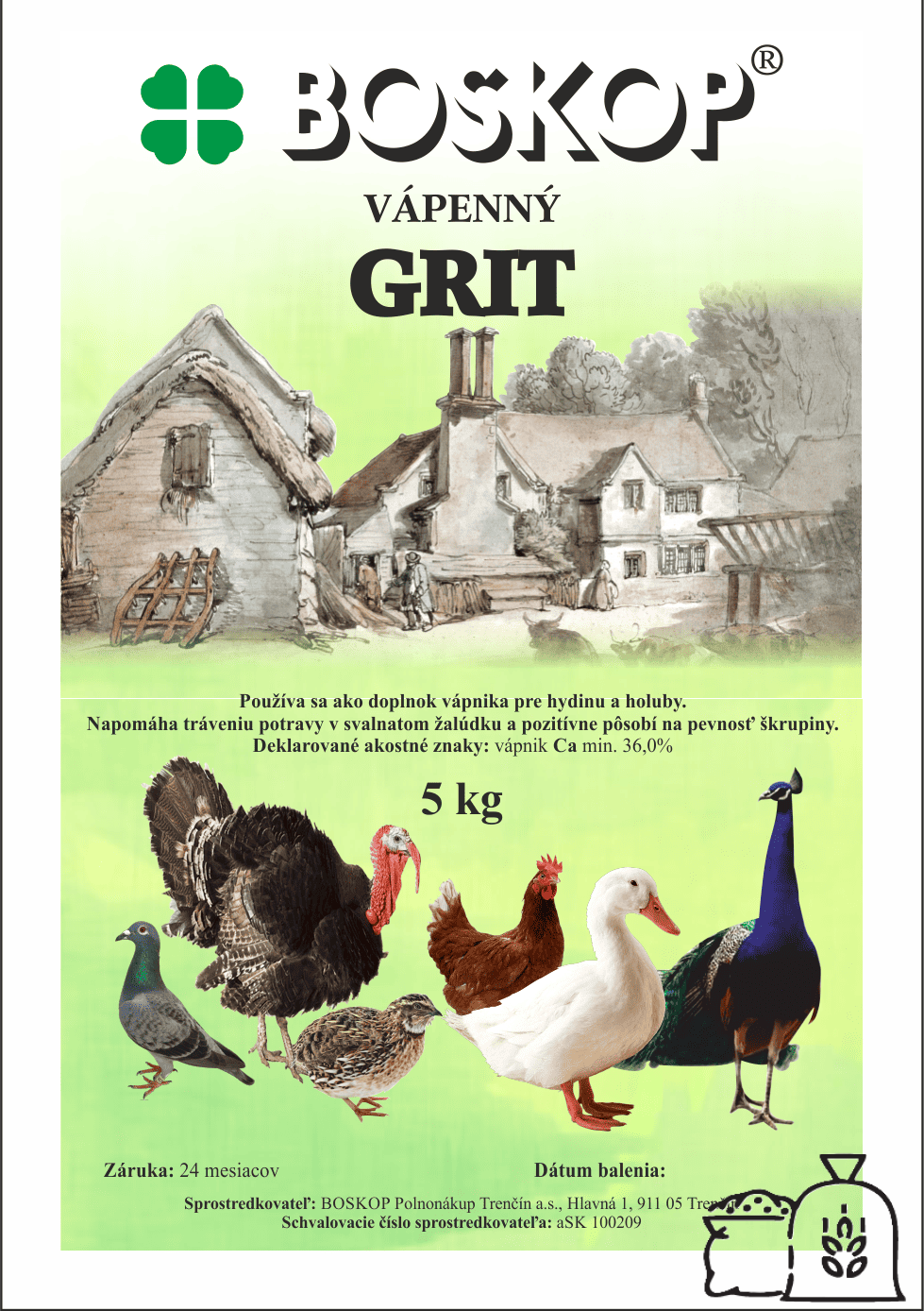 Boskop vápenný grit - Krmivo východ Slovenska