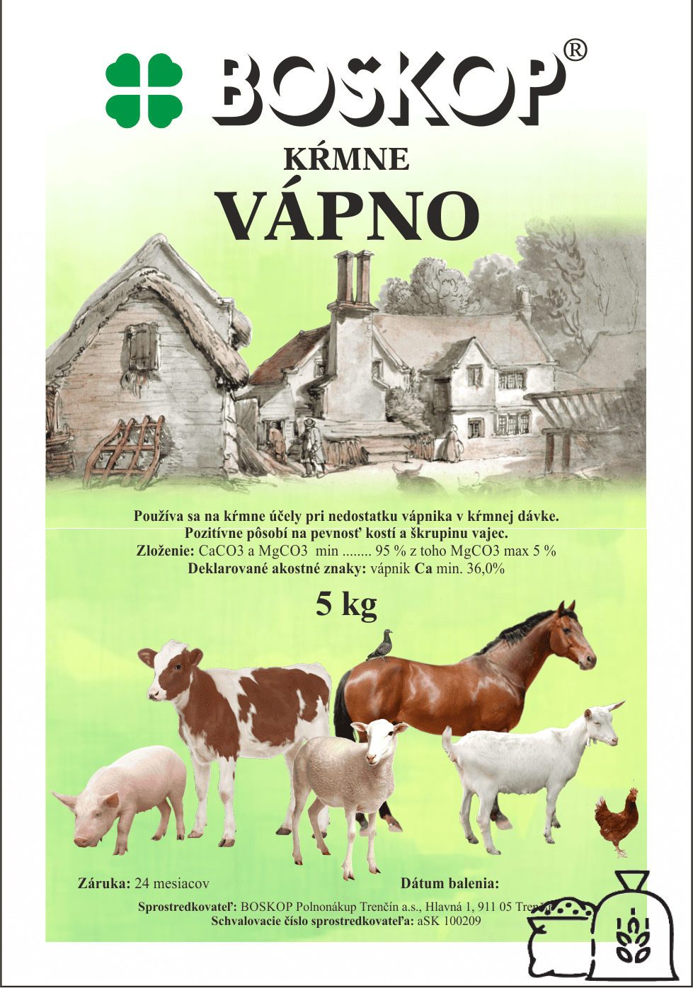 Boskop kŕmne vápno - Krmivo východ Slovenska
