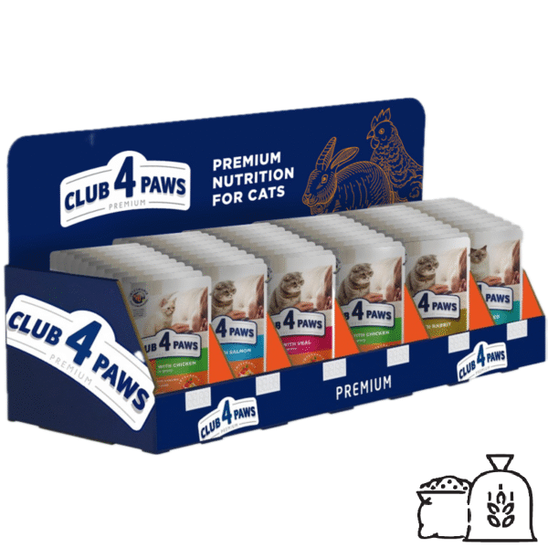CLUB 4 PAWS Premium Degustačný SET pre mačky a mačiatka 60ks + 12ks ...